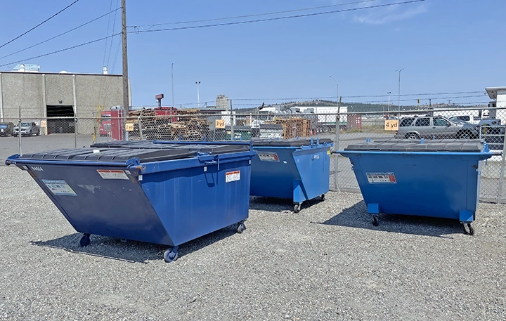 Used ~ 4 Yard Steel Rear Load Refuse Container - SWS Equipment, LLC.